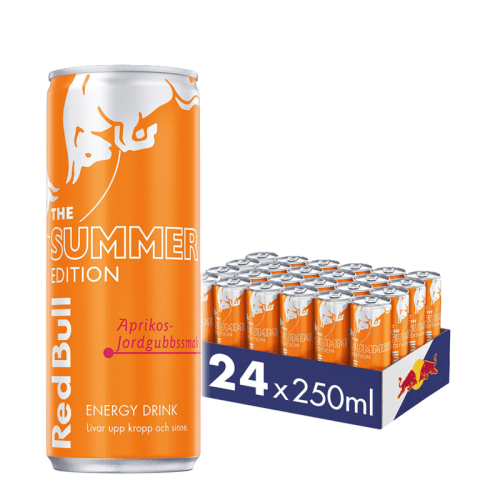 Køb Red Bull Summer Ed Aprikos Jordgubb 25cl x 24st hos Coopers Candy ...